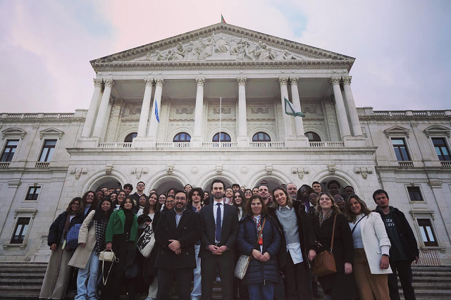 Com estudantes da ULP